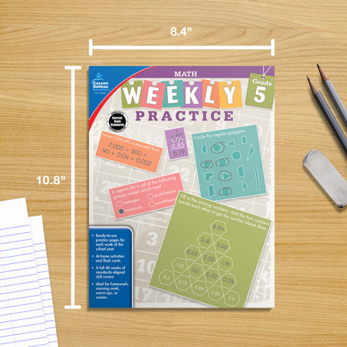 Grade 5 Weekly Practice: Math Workbook eBook