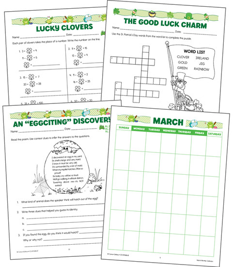 March Monthly Printable Collection Grade 2