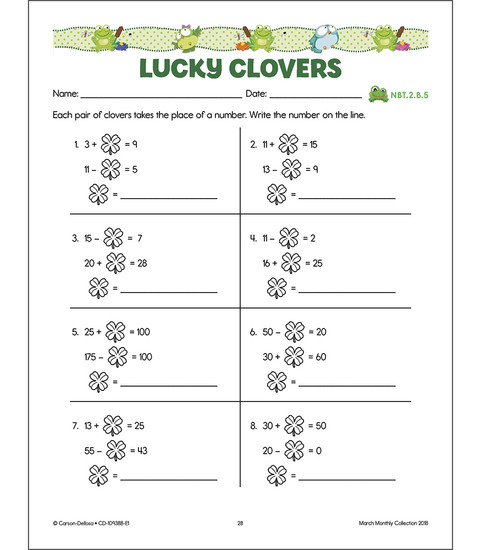 March Monthly Printable Collection Grade 2