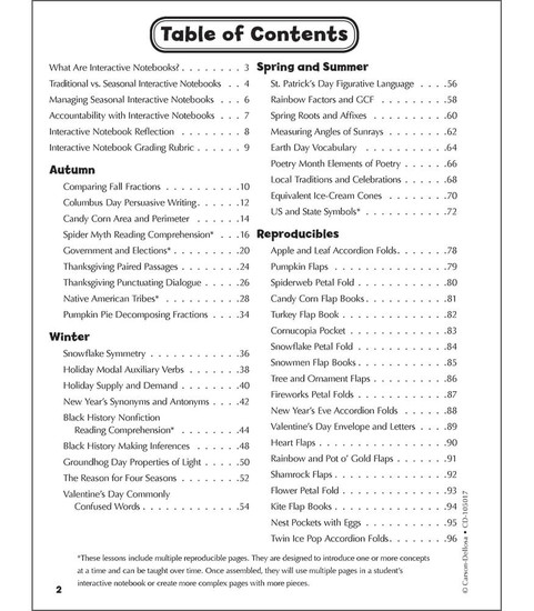 Grade 4 Interactive Notebooks: Seasonal Resource Book eBook (PDF)