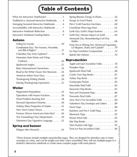 Grade 5 Interactive Notebooks: Seasonal Resource Book eBook (PDF)