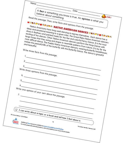 Native American Dances Free Printable | Carson Dellosa