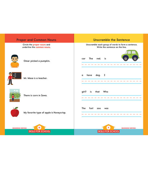 Grade 1 Beginning Writing Activity Book Paperback