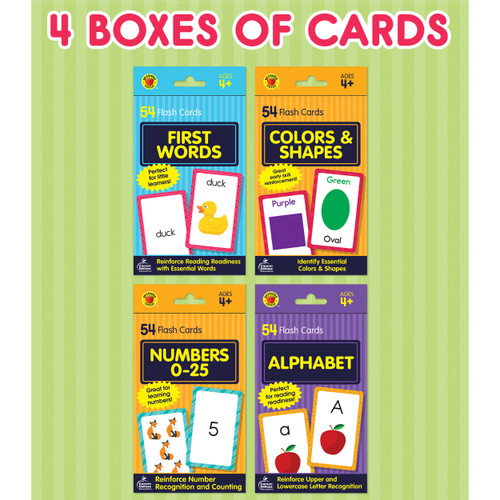 Grade PK-1 4-Pack Early Learning Flash Card Bundle Early Learning