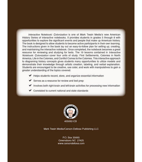 Grade 5-8 Interactive Notebook: Colonization Resource Book eBook (PDF)