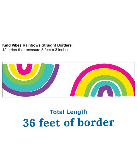 Rainbows Straight Bulletin Board Borders 36'