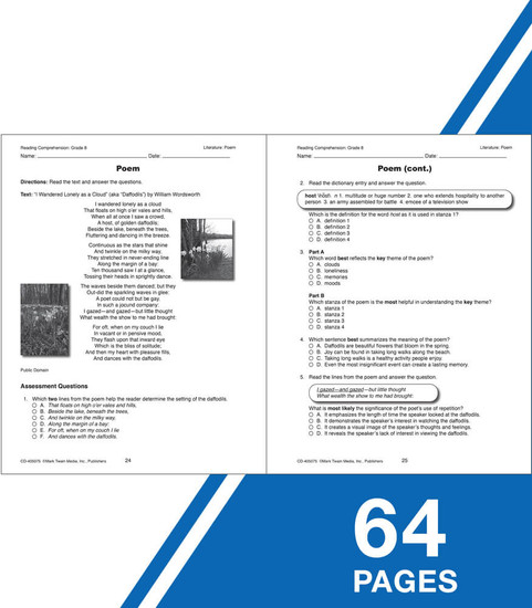 Grade 8 Reading Comprehension Resource Book Paperback