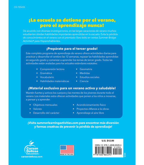 Grade 2-3 Summer Bridge Activities Spanish 2-3 Workbook eBook (PDF)