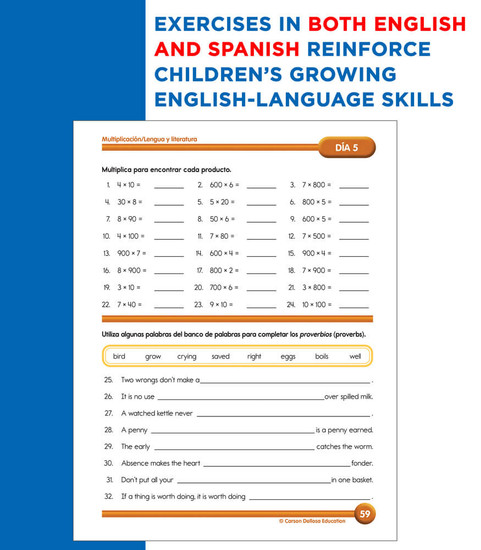 Grade 4-5 Summer Bridge Activities Spanish 4-5 Workbook Paperback