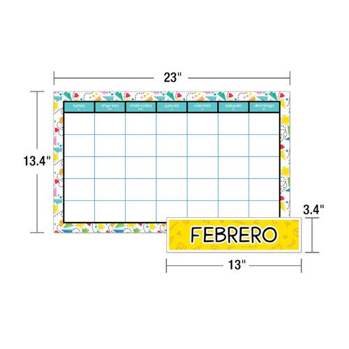 Happy Place Spanish Calendar Bulletin Board Set Spanish
