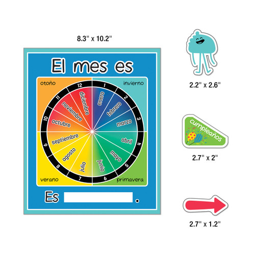 Happy Place Spanish Calendar Bulletin Board Set Spanish