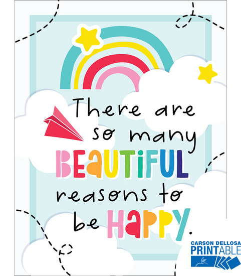 Happy Place Chart and Printable Poster Set