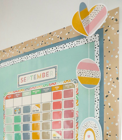 Speckled Kraft Paper Straight Bulletin Board Borders