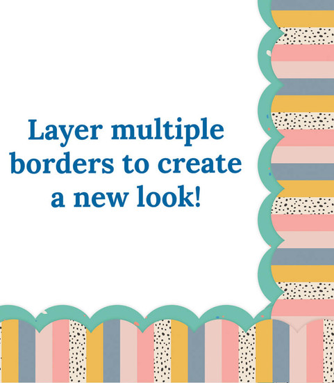 Stripes Scalloped Bulletin Board Borders