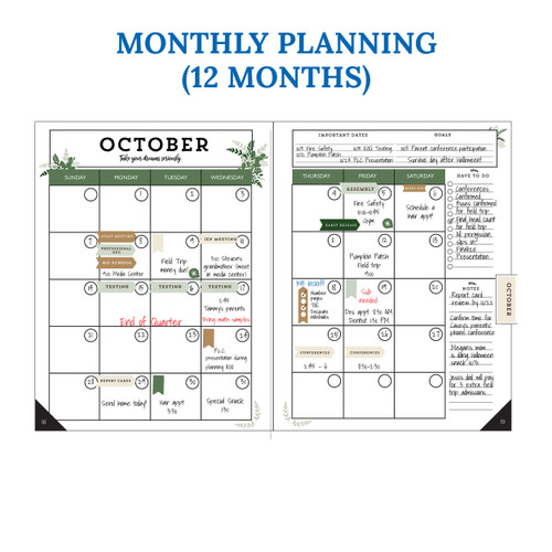 Farmhouse Teacher Planner Spiral
