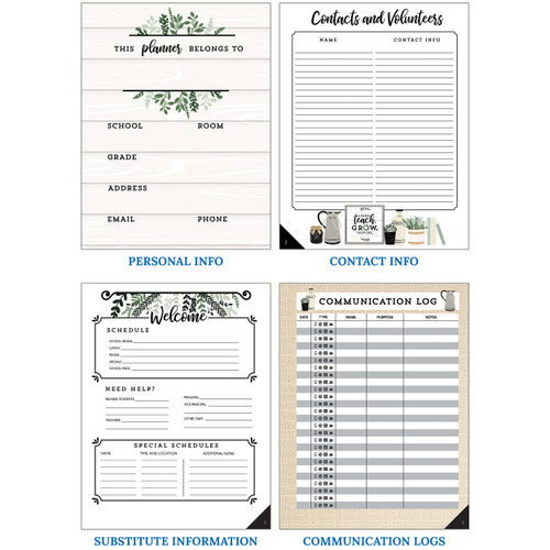 Farmhouse Teacher Planner Spiral
