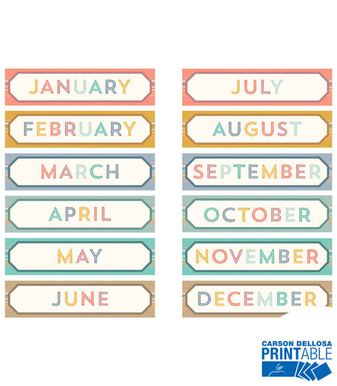 We Belong Calendar Companion Printable Bulletin Board Set