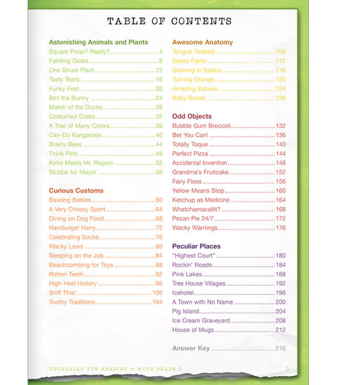 Grade 3 Unusually Fun Reading & Math Workbook eBook (PDF)