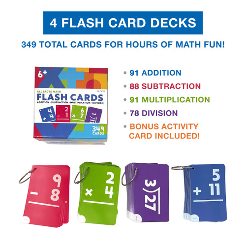Grade 1-5 All Facts Math Flash Card Box Set Math