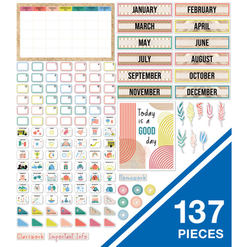 True to You Classroom Calendar Bulletin Board Set