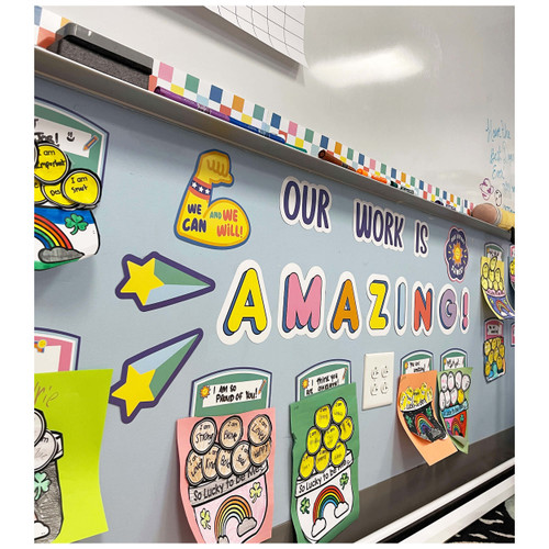 We Stick Together Our Work Is Amazing Pre-punched Bulletin Board Set