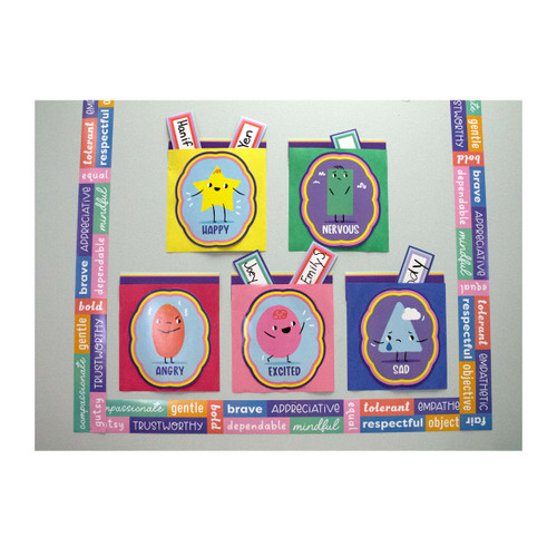 Grade PK-2 We Stick Together Emotions Check-In Pre-punched Bulletin ...