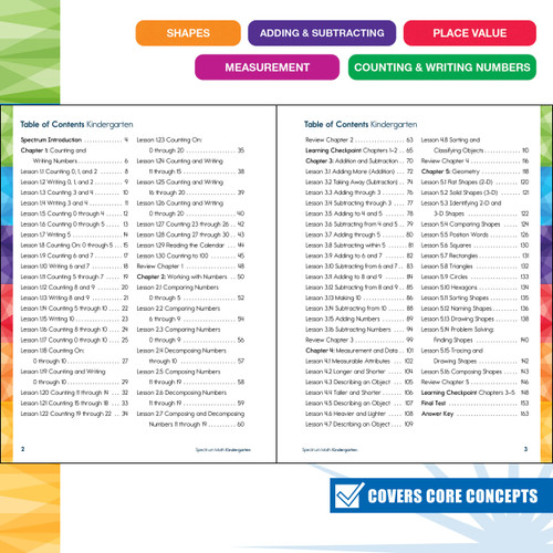 Grade K Spectrum Math Workbook Paperback