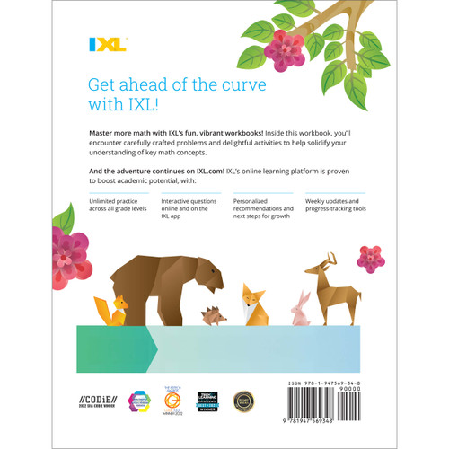 Grade 3 IXL Fractions Workbook Paperback