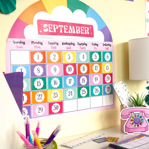 Retro Remix Calendar Bulletin Board Set