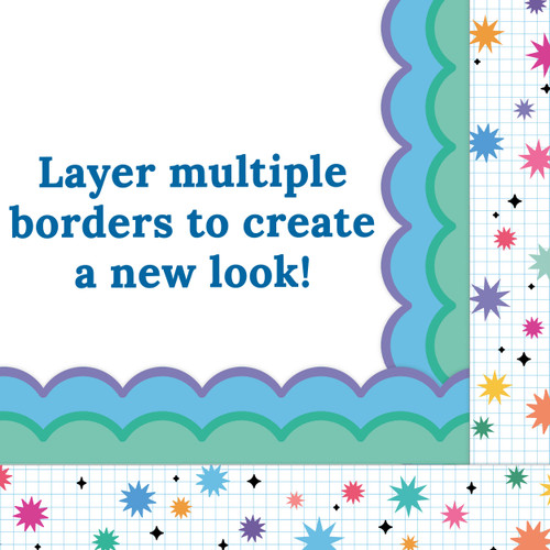 Cool Waves Scalloped Bulletin Board Borders 39'