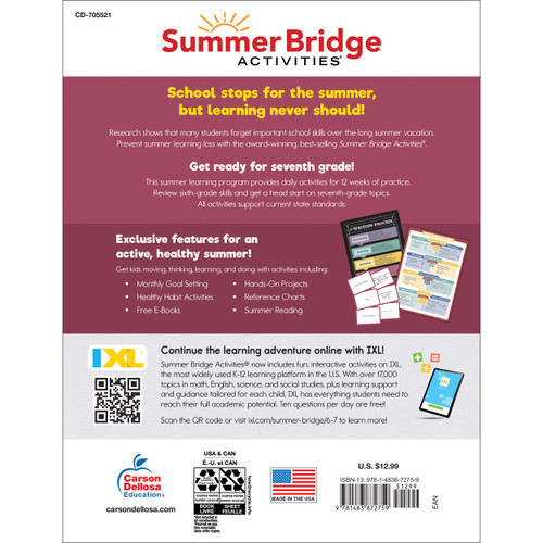 Grade 6-7 Summer Bridge Activities Workbook eBook