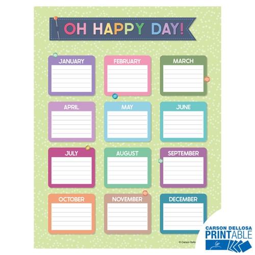 Crafty and Cool Chart and Printable Poster Set