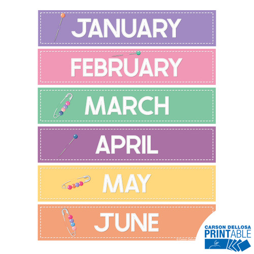 Crafty and Cool Printable Calendar Companion Printable Bulletin Board Set