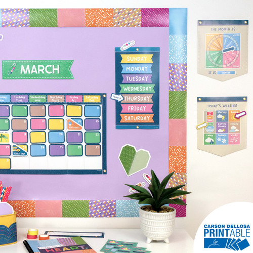 Crafty and Cool Printable Calendar Companion Printable Bulletin Board Set