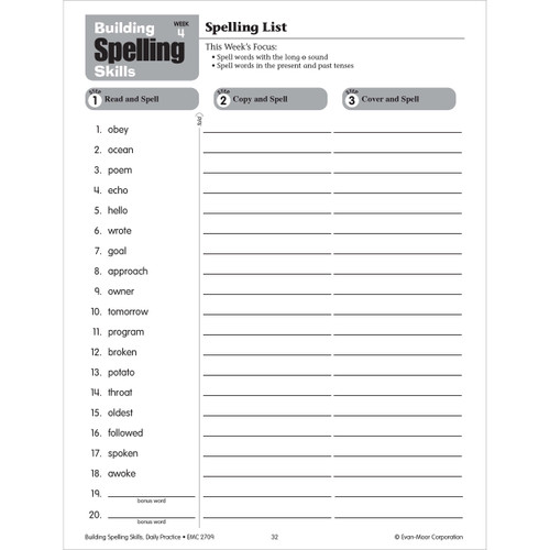 Grade 5 Building Spelling Skills, Teacher Resource Book Paperback