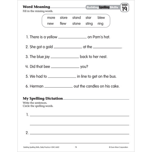 Grade 2 Building Spelling Skills, Student 5-Pack Workbook Bundle Paperback
