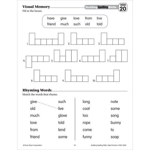 Grade 2 Building Spelling Skills, Student 5-Pack Workbook Bundle Paperback