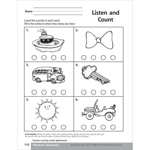 Grade PK-K Basic Phonics Skills Level A, Teacher Resource Book Paperback
