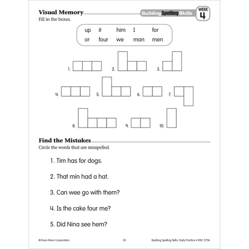 Grade 2 Building Spelling Skills, Student Workbook Paperback