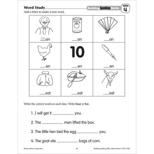 Grade 2 Building Spelling Skills, Student Workbook Paperback