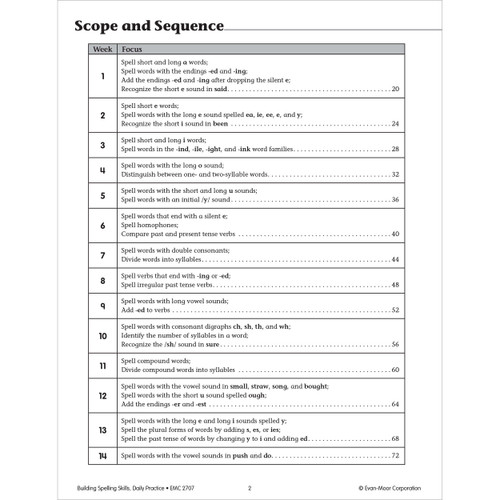Grade 3 Building Spelling Skills, Teacher Resource Book Paperback