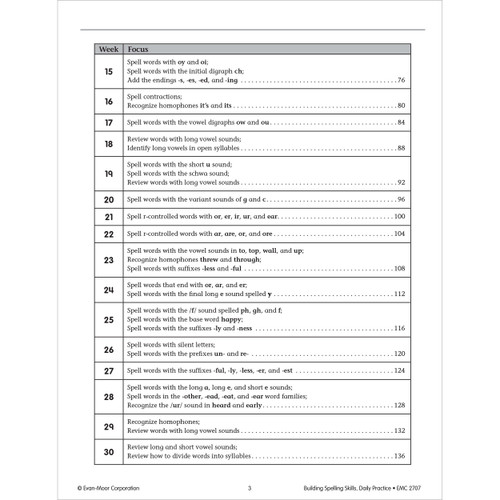 Grade 3 Building Spelling Skills, Teacher Resource Book Paperback