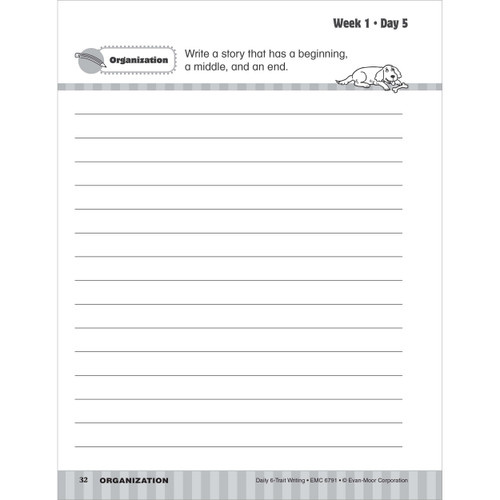 Grade 1 Daily 6-Trait Writing, Student 5-Pack Workbook Bundle Paperback