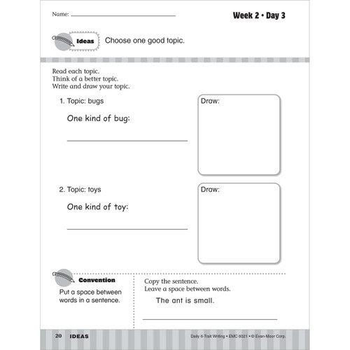 Grade 1 Daily 6-Trait Writing, Student Workbook Paperback