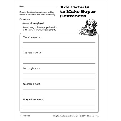 Grade 4-6 Writing Fabulous Sentences & Paragraphs, Teacher Resource ...