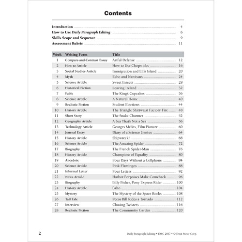 Grade 7 Daily Paragraph Editing, Teacher Resource Book Paperback