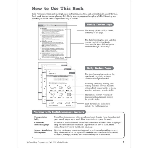 Grade 1 Daily Phonics, Teacher Resource Book Paperback