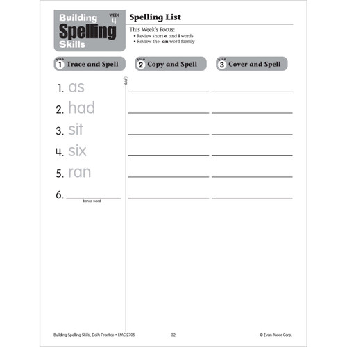 Grade 1 Building Spelling Skills, Teacher Resource Book eBook