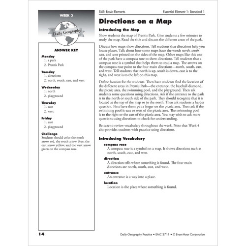 Grade 2 Daily Geography Practice, Teacher Resource Book eBook