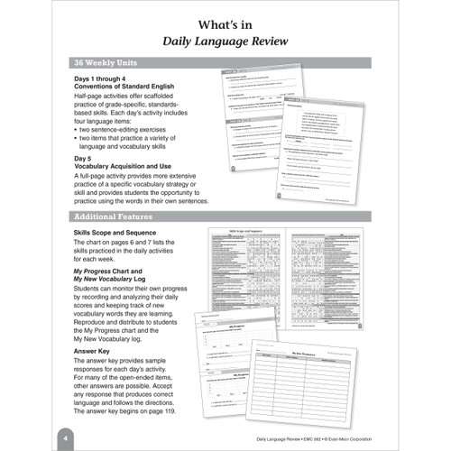 Grade 4 Daily Language Review, Teacher Resource Book eBook